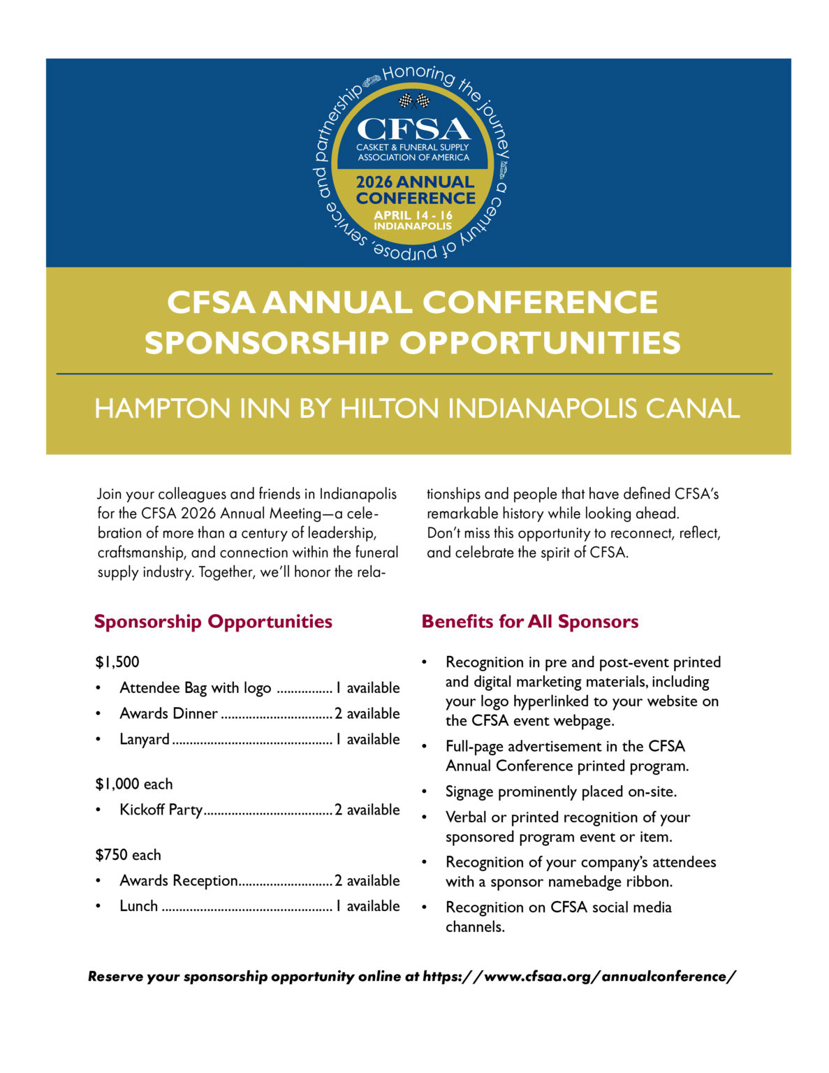 Sponsorship Opportunities - CFSA